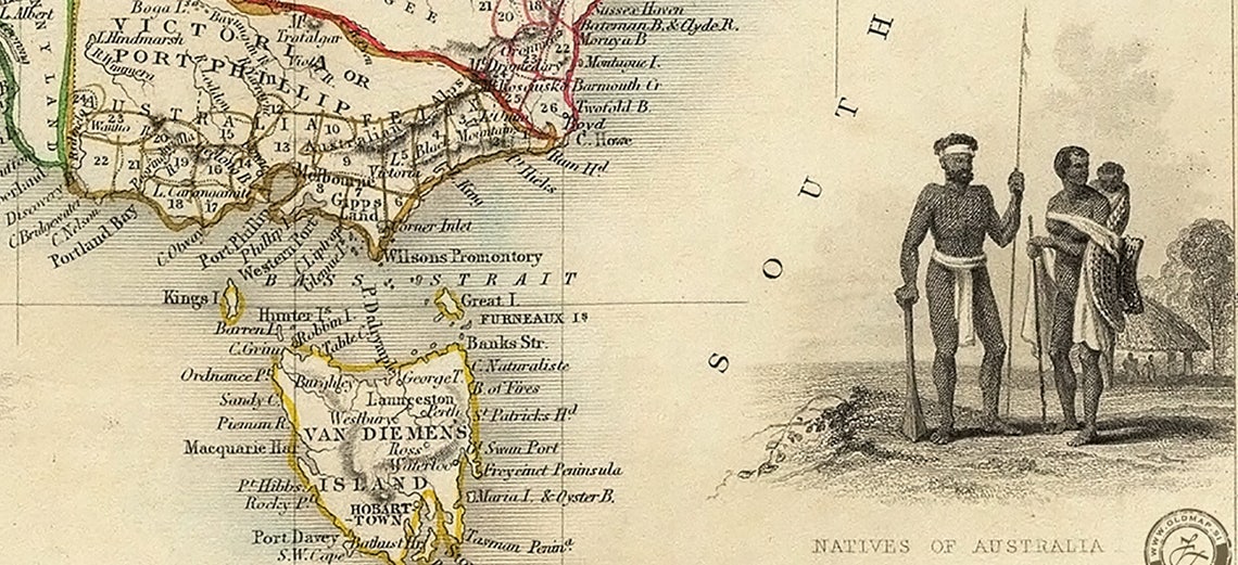 Giant old map of Australia with readable details and antique | Etsy