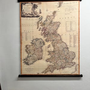 UK Old Map 1794, Great Britain and England With Ireland on Canvas - Etsy