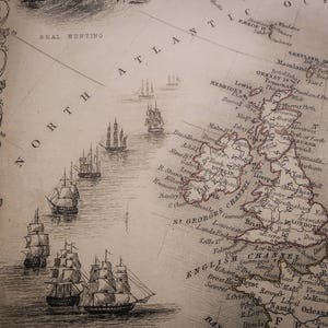 Vintage Map of Europe 1851,ready to Hang Map, 123x101cm/48''x39 ...