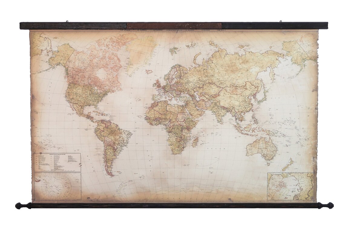 Adventurers World Map Not All Those Who Wander Are Lost | Etsy