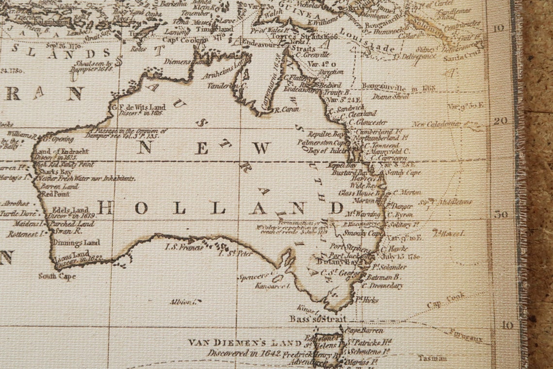 Gift World Map Off-white Color World 1800 35'' X | Etsy