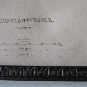 Classy Istanbul Map, Showing Stambool in 1840, 93x77 Cm, 36'' X 30 ...