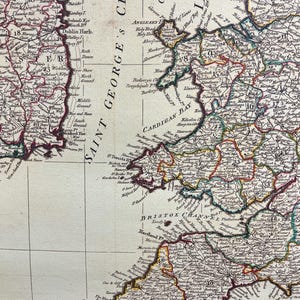 UK Old Map 1794, Great Britain and England With Ireland on Canvas - Etsy