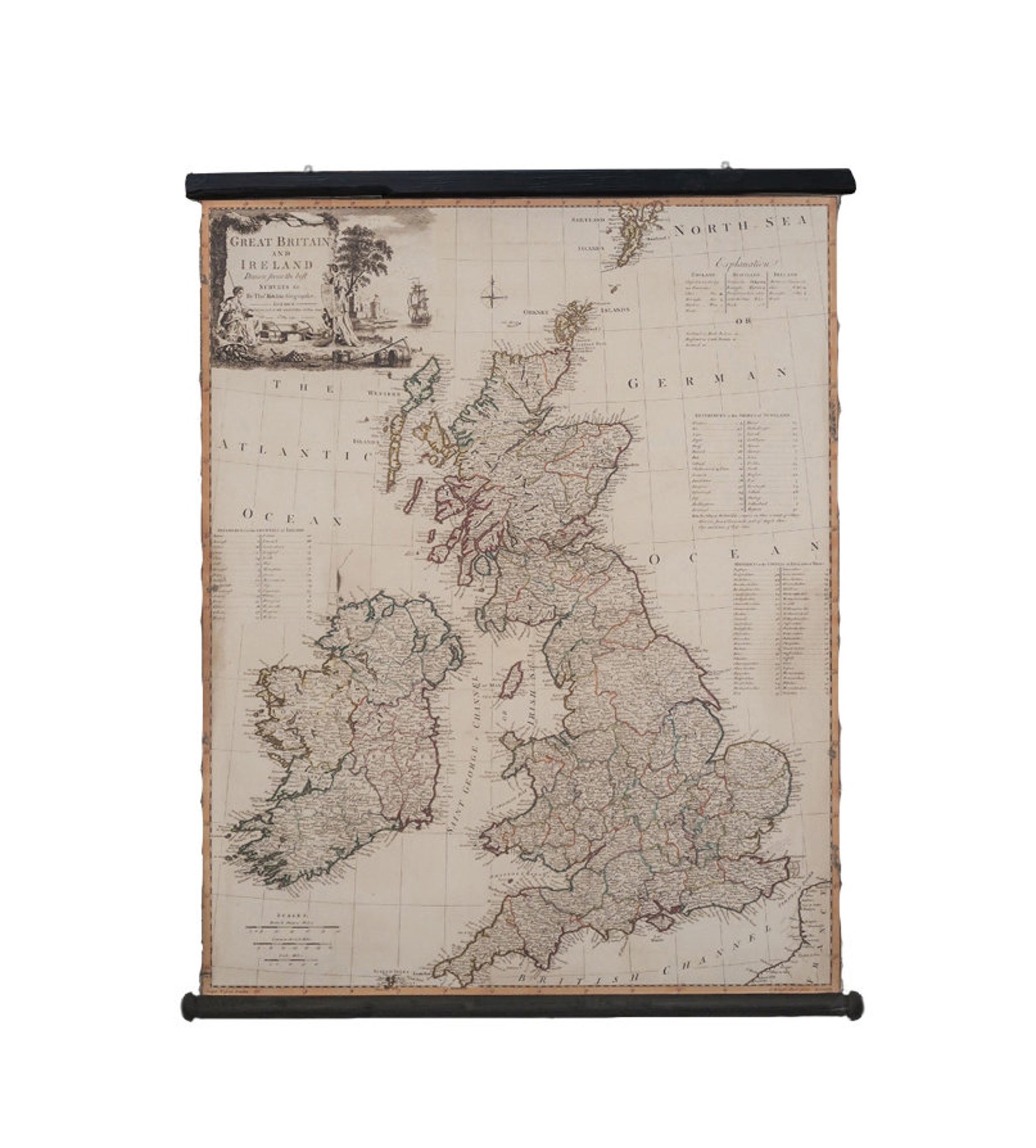 UK Old Map 1794 Great Britain and England With Ireland on - Etsy