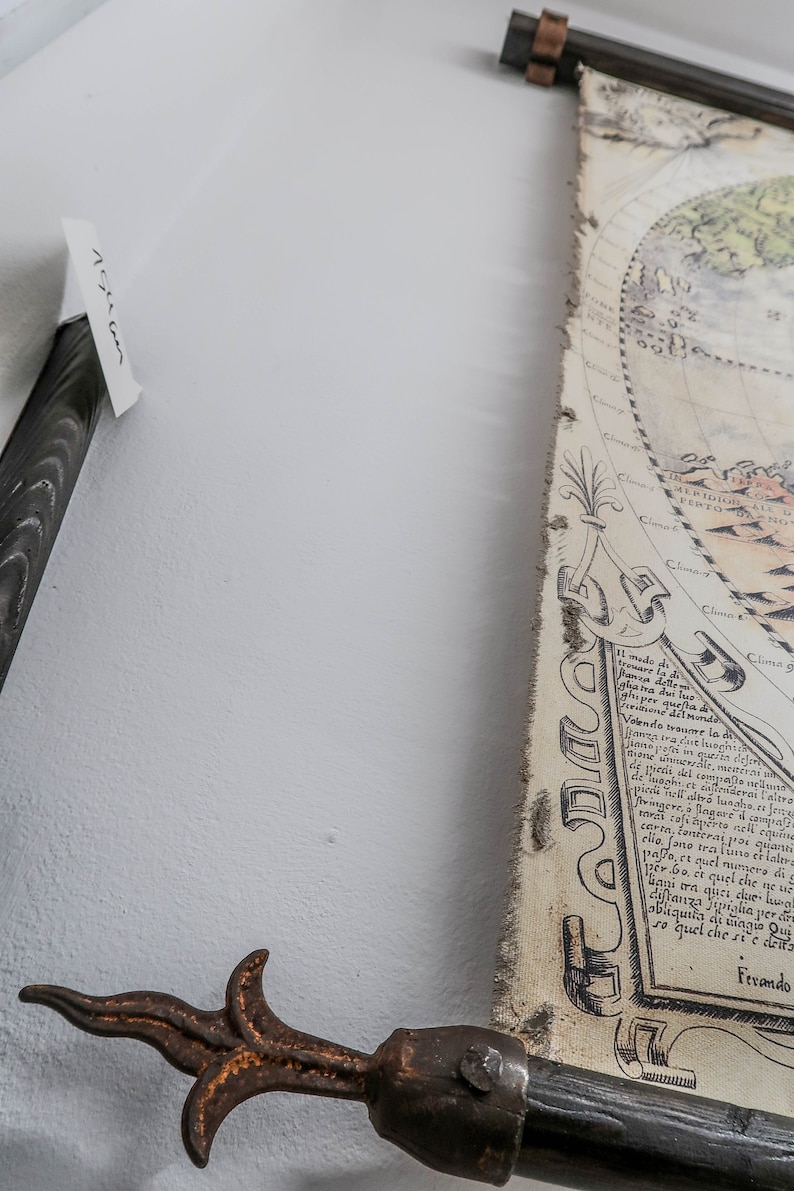 Unique Terra Incognita Map Medieval Canvas Decor With Iron - Etsy
