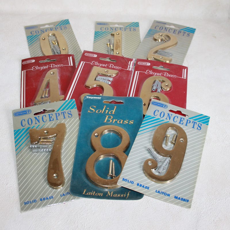 Brass House Numbers - Etsy