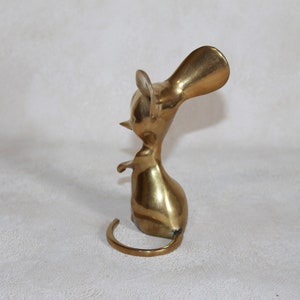 Vintage Large Brass Mouse Figurine Brass Paperweight - Etsy