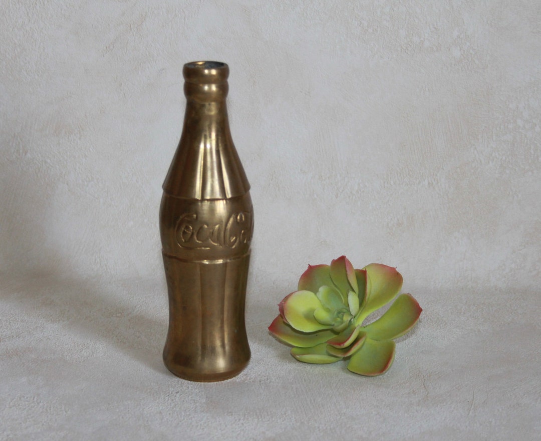 Vintage Solid Brass Coca Cola Bottle - Coke Collectible - Brass ...