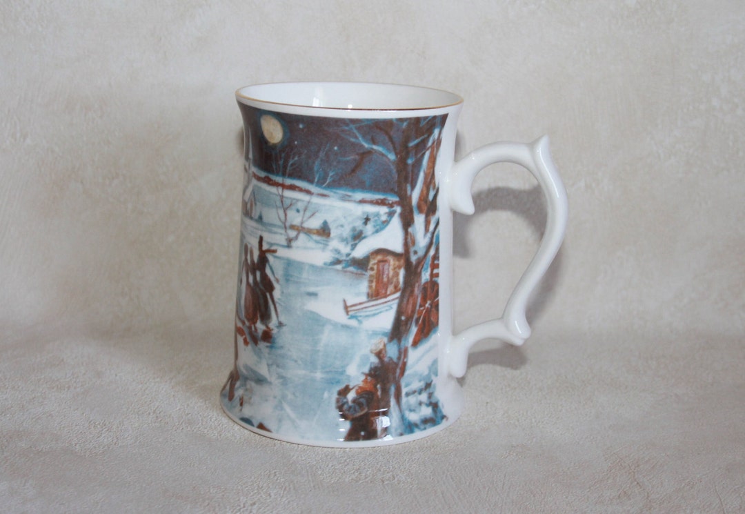 Carling Okeefe Beer Stein Fine Bone China Tankard Winter Scene - Etsy