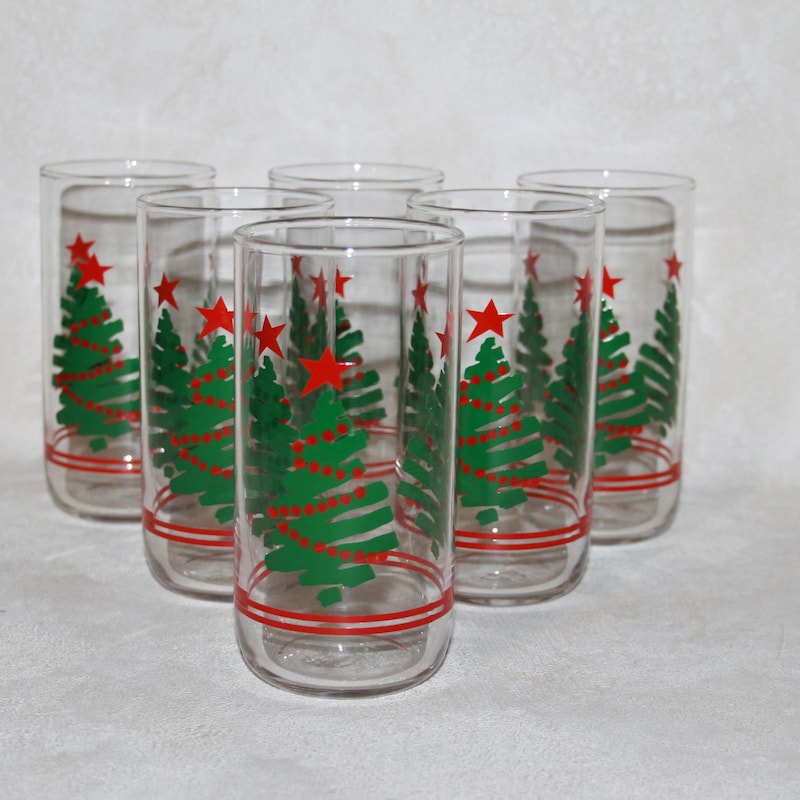 Christmas Glassware - Etsy