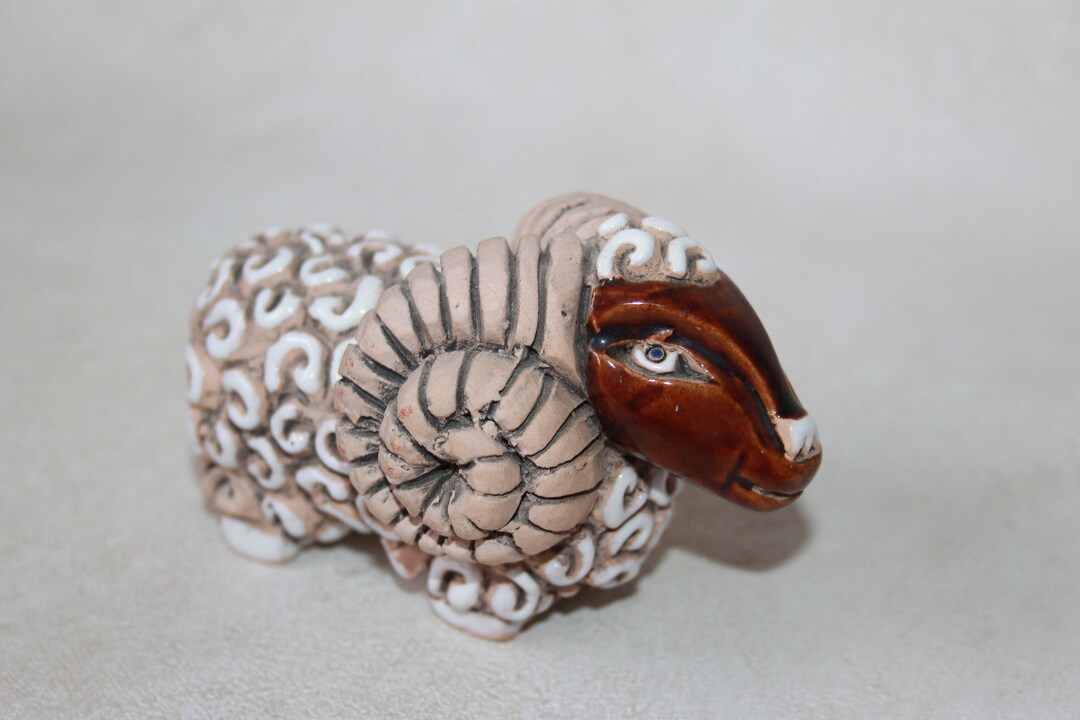 Artesania Rinconada Ram Sheep Figurine - Hand Made Folk Art Décor - Etsy