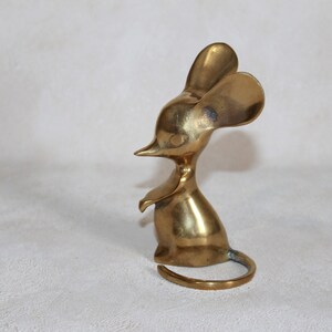 Vintage Large Brass Mouse Figurine Brass Paperweight - Etsy