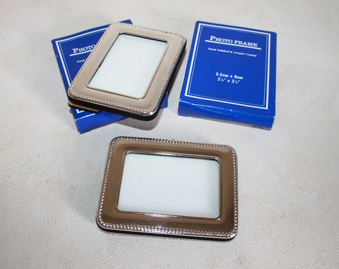 Miniature Photo Frames Set of 2 Silver Tone Picture Frames - Etsy