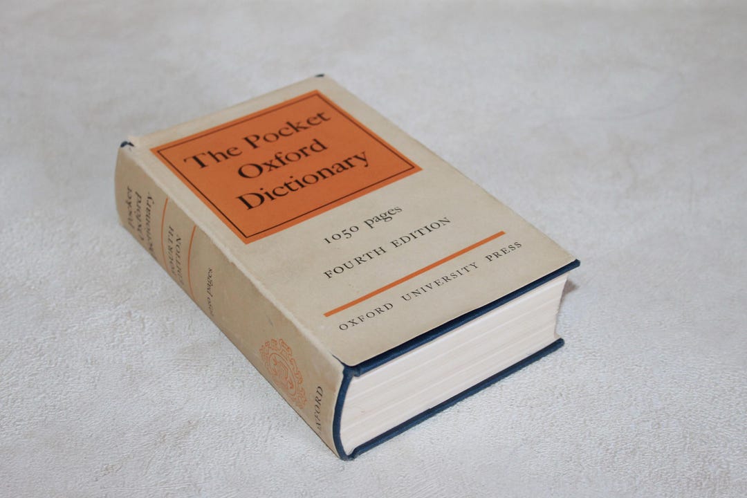 Vintage Dictionary - 1942 the Pocket Oxford Dictionary – Fourth Edition ...