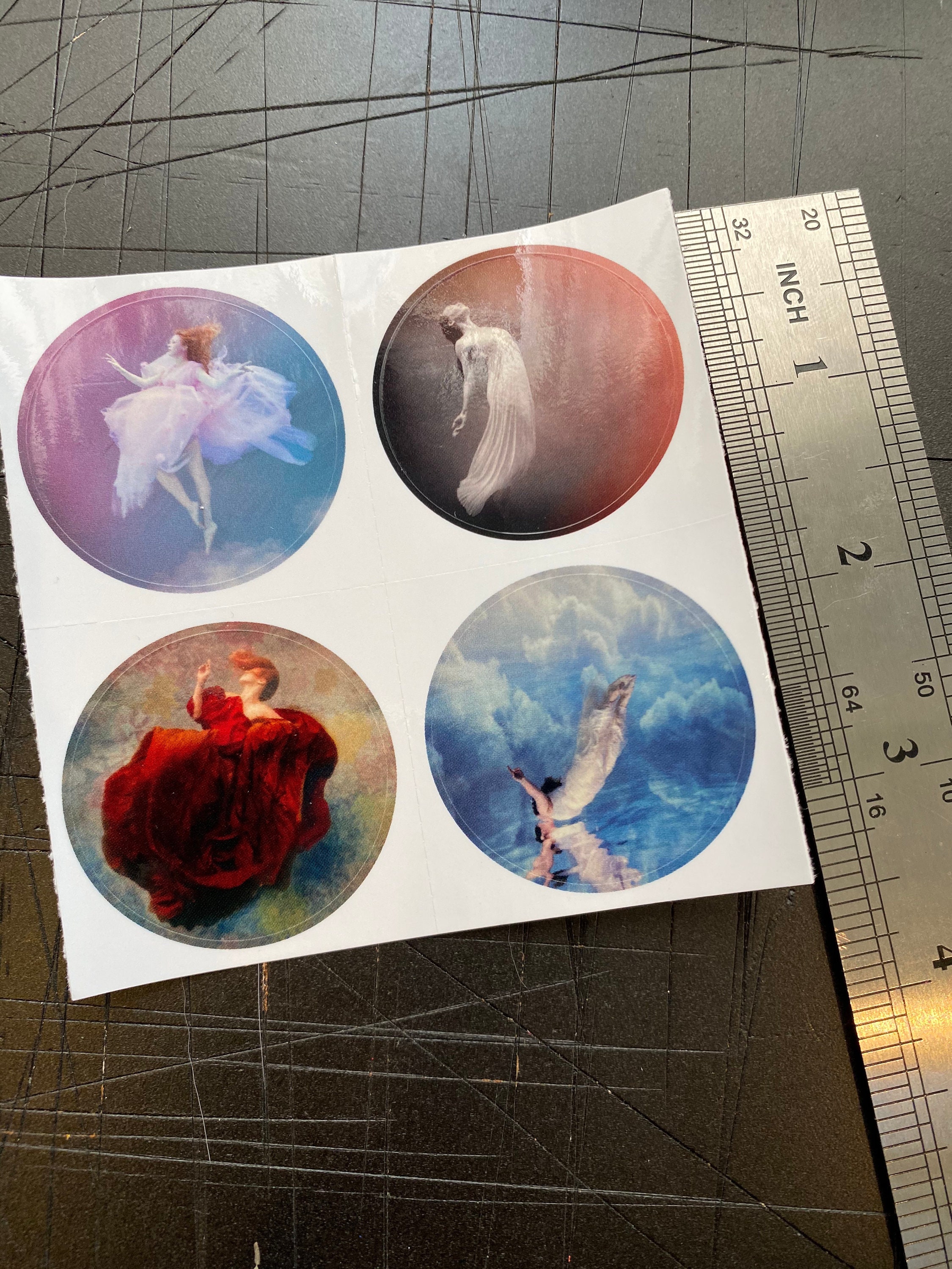 Sticker Sheet 4 Round Stickers 1.5 Inch - Etsy