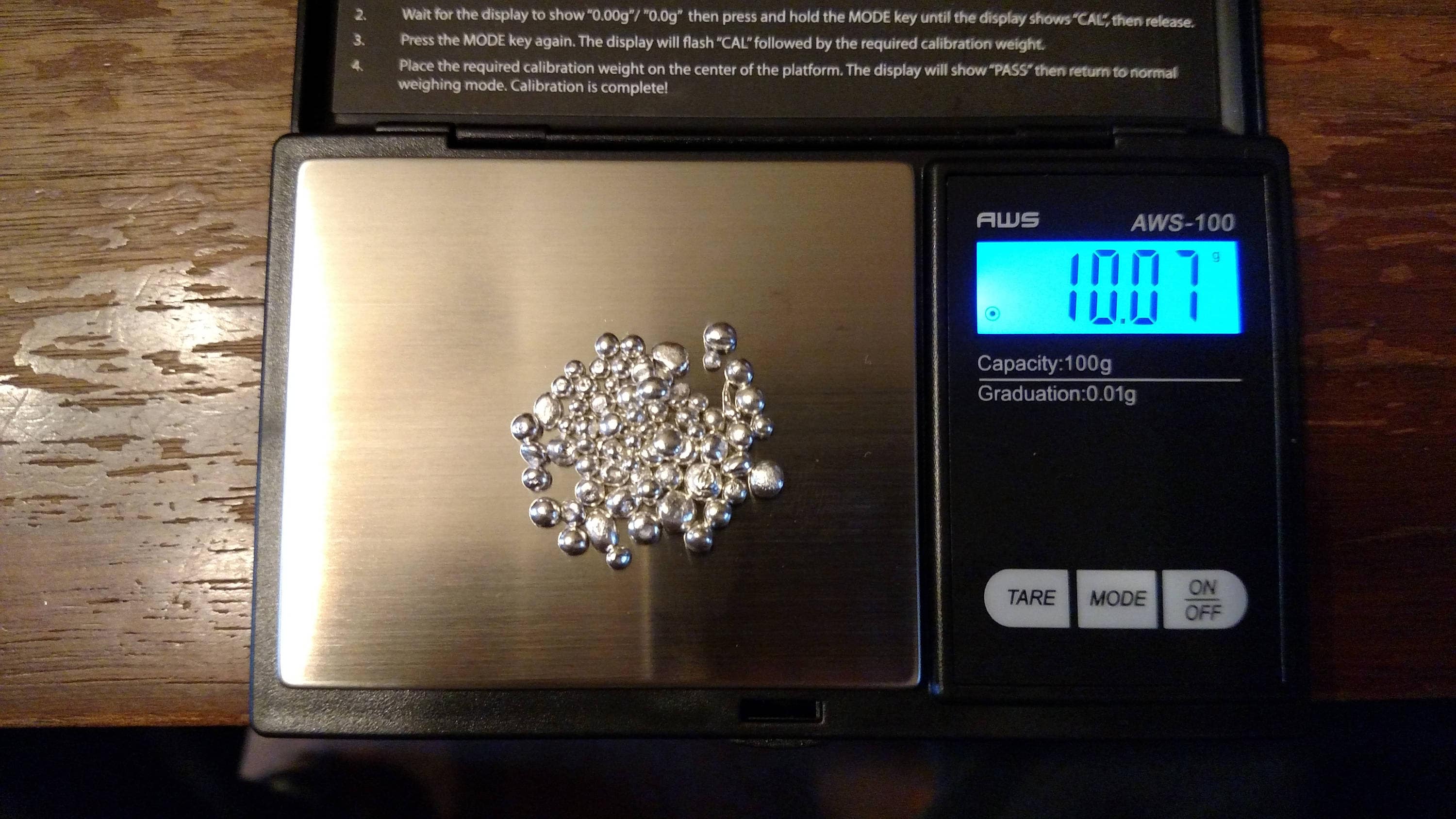 10 Grams .9999 Pure Silver Shot / Grain Bullion - Lowest Cost per 10 ...