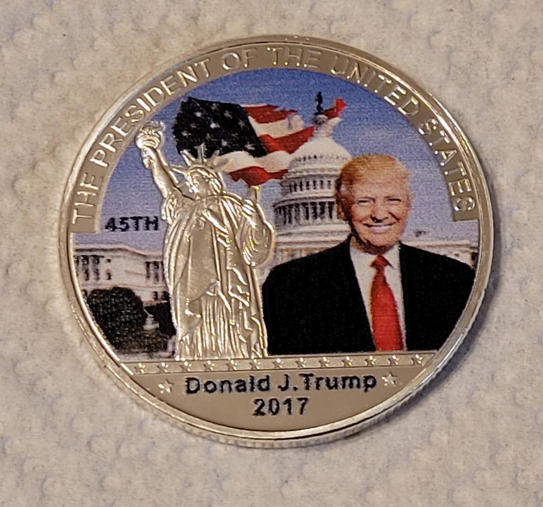 Donald Trump 2017 Inauguration Gold Plated Proof Coin MAGA Note - Etsy