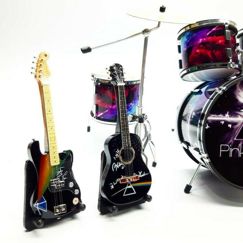Pink Floyd Miniature Drum and Guitar Instrument Set - Realistic 1:6 Set ...