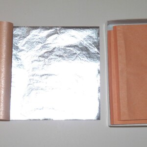 Composition Silver Leaf Sheets - 100 Leaves - 14 Cm X 14 Cm (5 1/2 X 5 ...