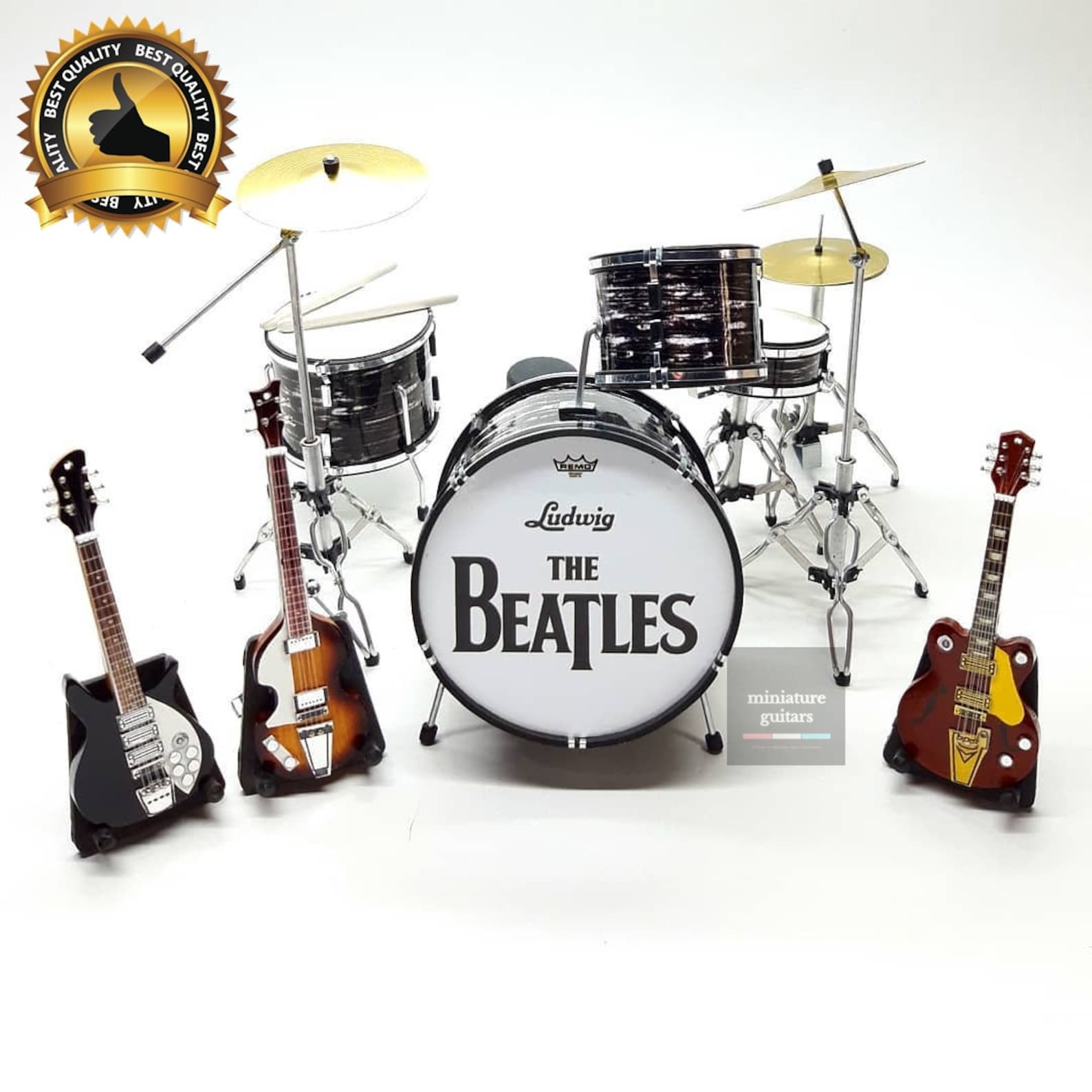 Miniature Beatles Instrument Set Accurate Reproduction of - Etsy