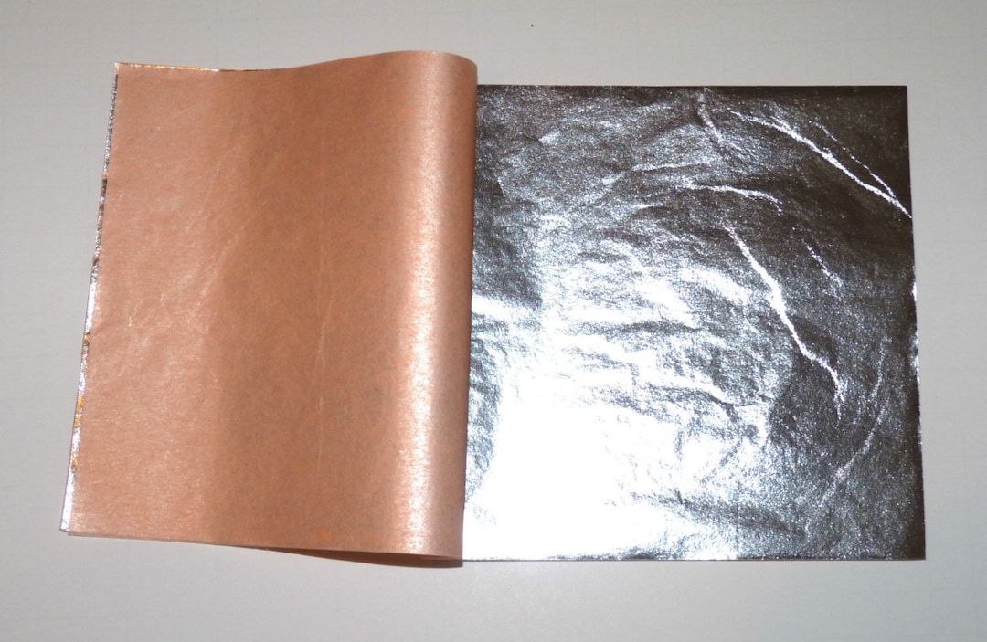 Composition Silver Leaf Sheets - 100 Leaves - 14 Cm X 14 Cm (5 1/2 X 5 ...