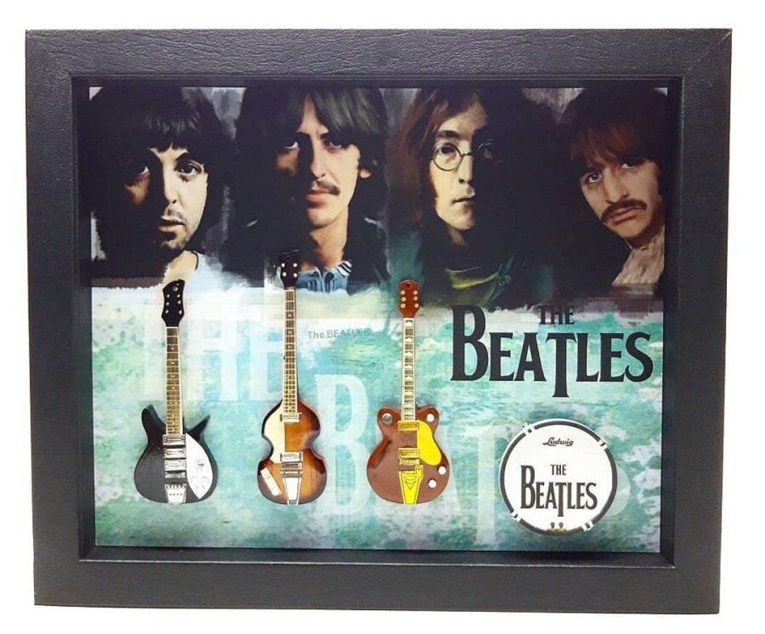 The Beatles Guitar and Drum Shadow Box - Etsy