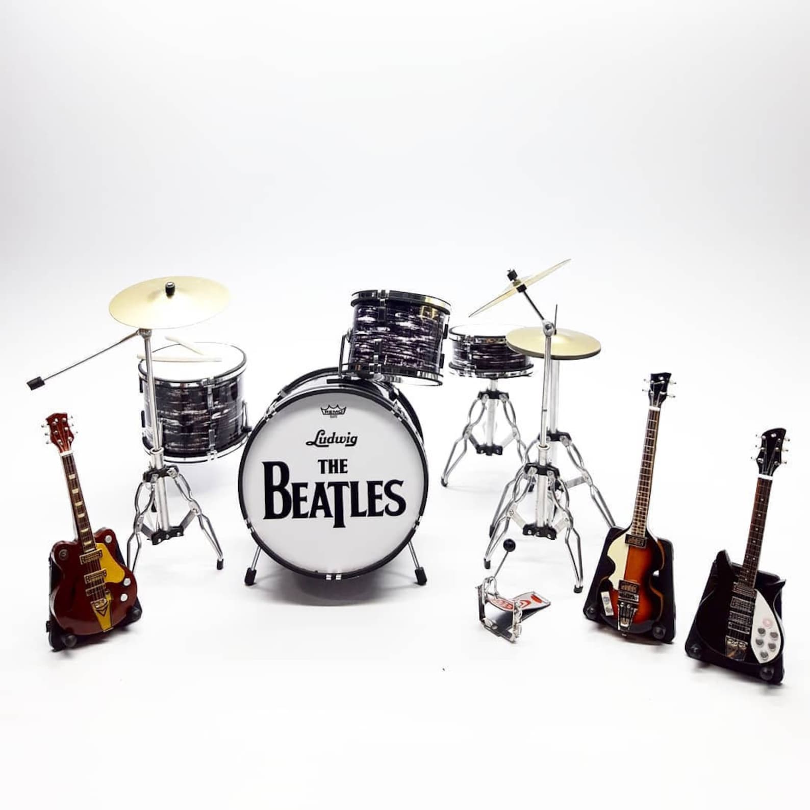 Miniature Beatles Instrument Set Accurate Reproduction of | Etsy UK