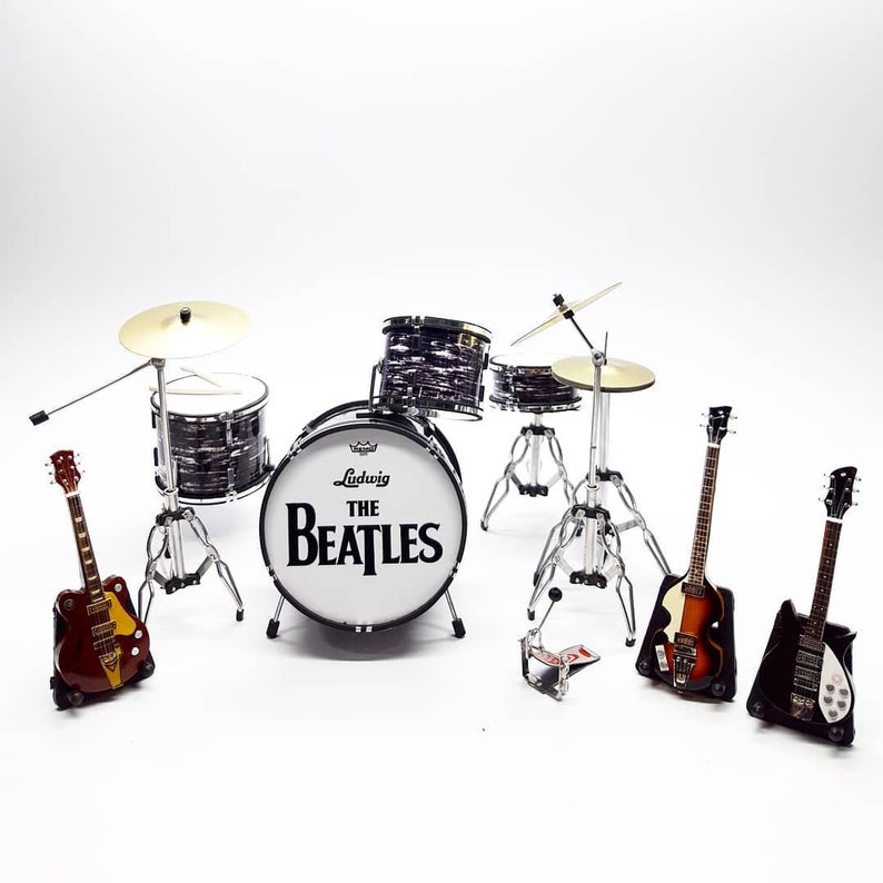 Miniature Beatles Instrument Set Accurate Reproduction of - Etsy