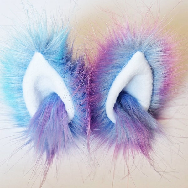 White and Pink Fox Ears - Etsy