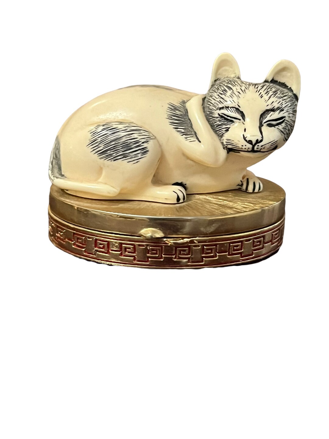Estee Lauder Ivory Series Contented Cat Cinnabar Solid Perfume Compact ...