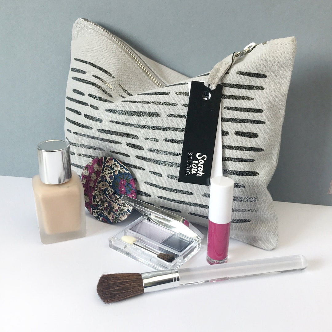 Small Makeup Bag | Small Zip Bag | Canvas Wash Bag | Modern Cosmetic ...