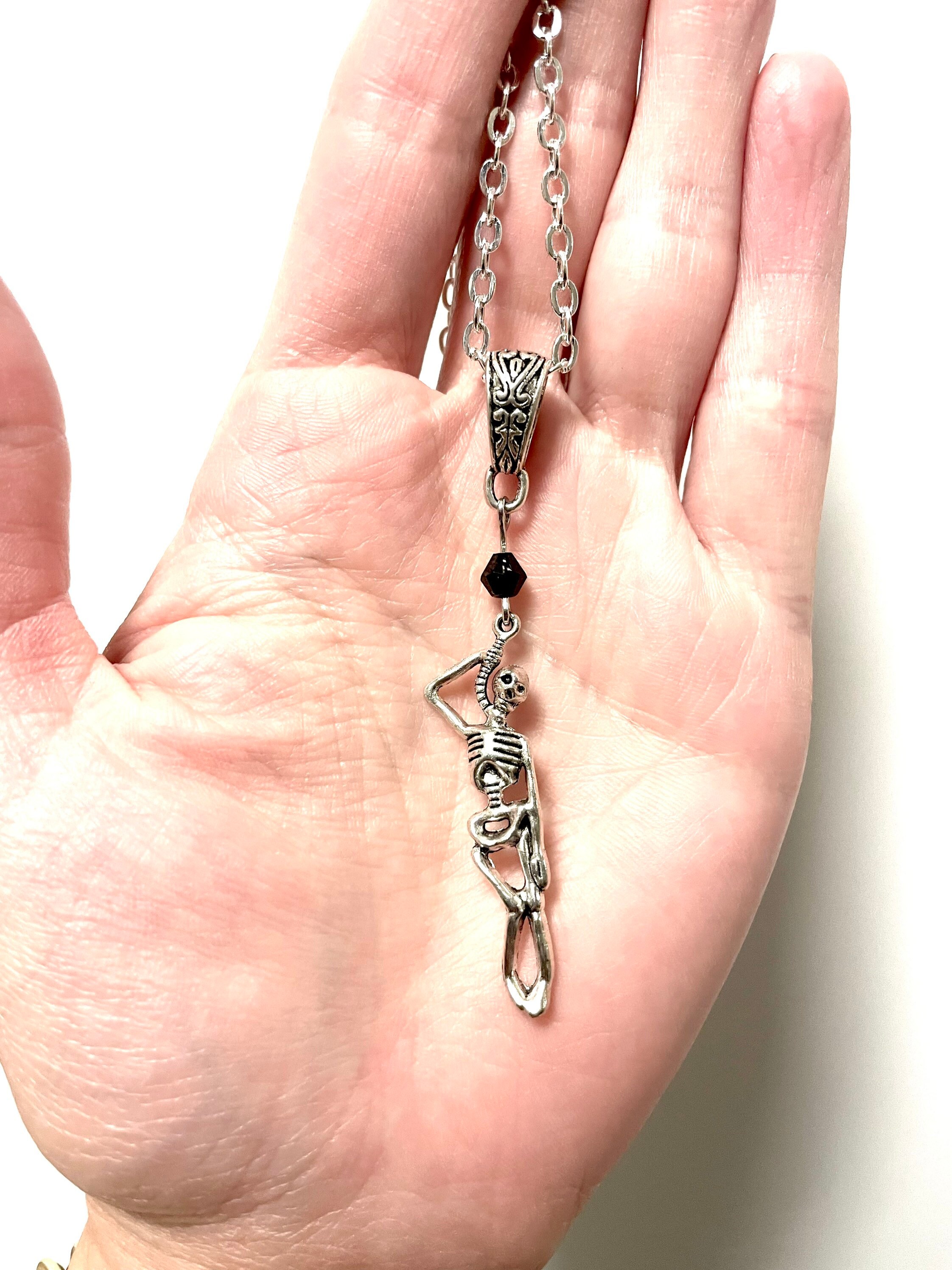 Hangman Skeleton Silver Charm Necklace / Hanging / Noose / - Etsy UK