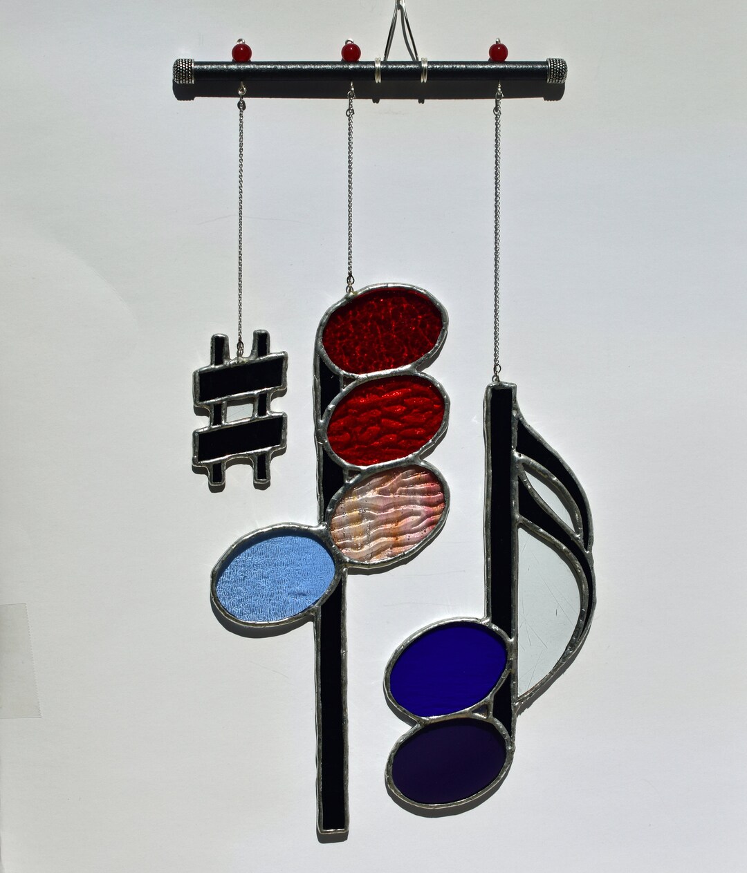 Stained Glass Musical Notes Sun Catcher Mobile |music|mobile| Sharp ...