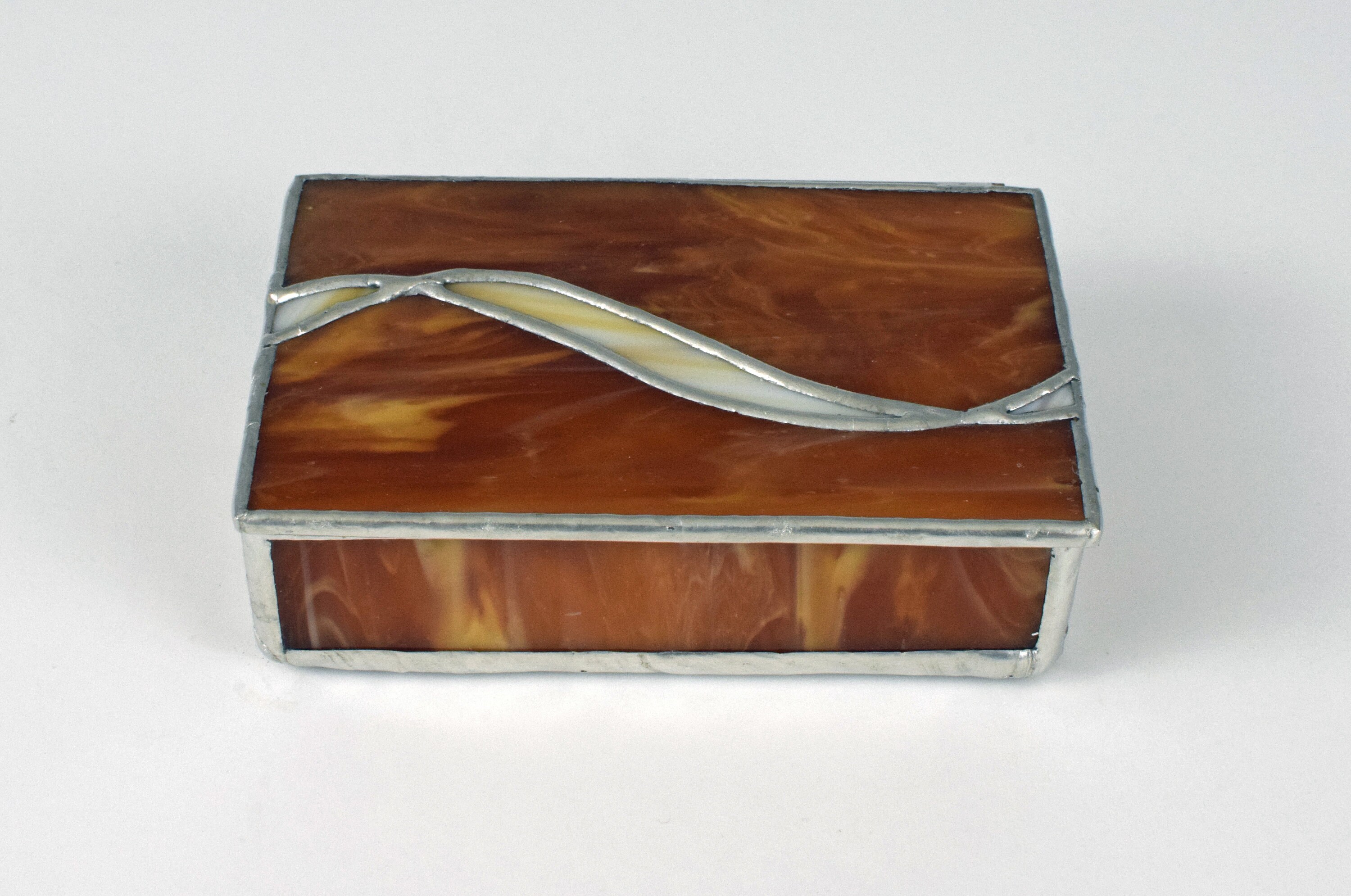Stained Glass Ribbon Keepsake Box stained Glass Box Jewelry - Etsy