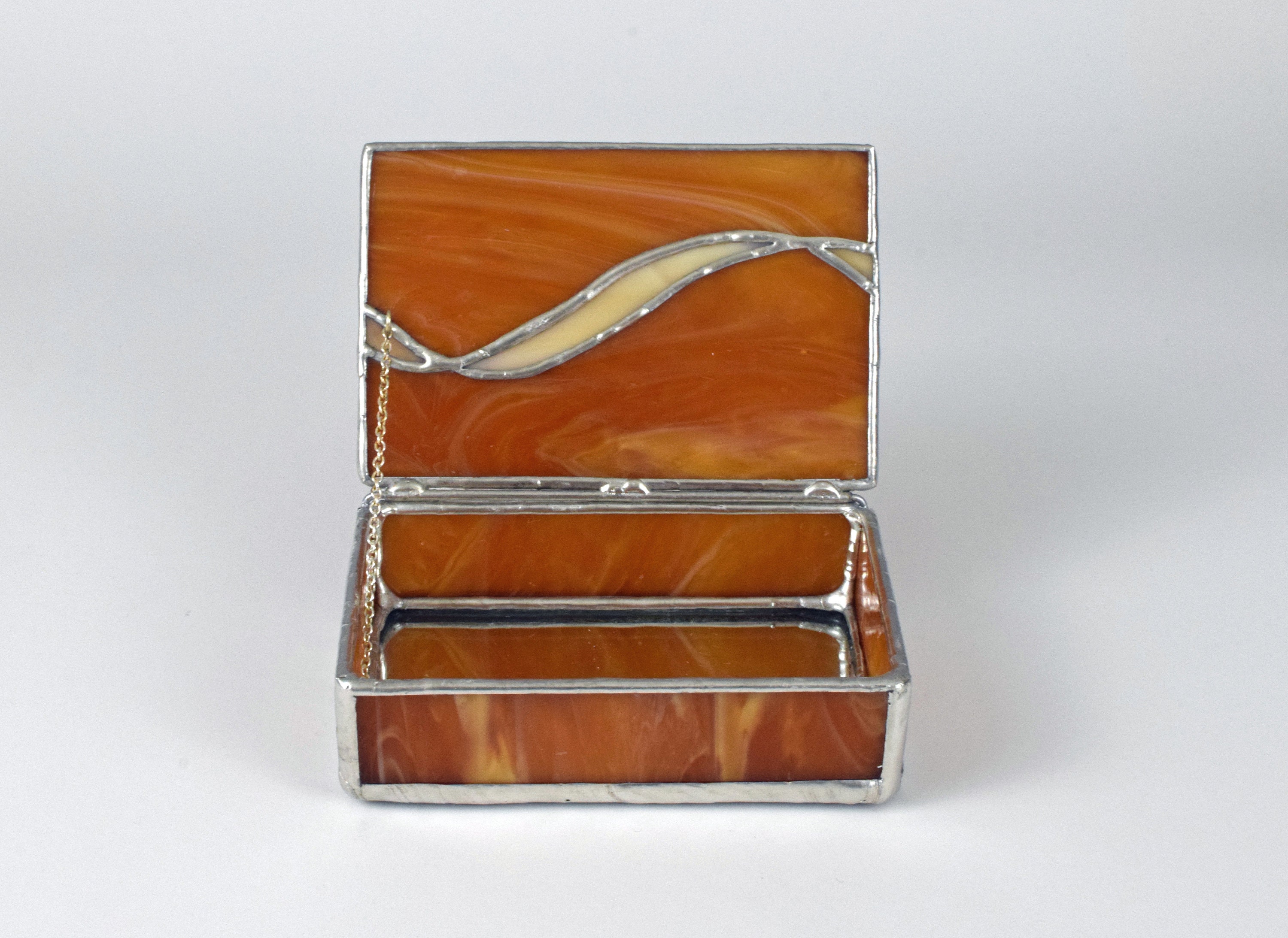 Stained Glass Ribbon Keepsake Box stained Glass Box Jewelry - Etsy