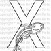 X is for X-ray Fish | Abcs Coloring Page | Alphabet | Printable Digital ...