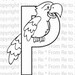 P is for Parrot | Abcs Coloring Page | Alphabet | Printable Digital ...