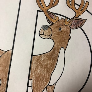 D is for Deer | Abcs Coloring Page | Alphabet | Printable Digital ...