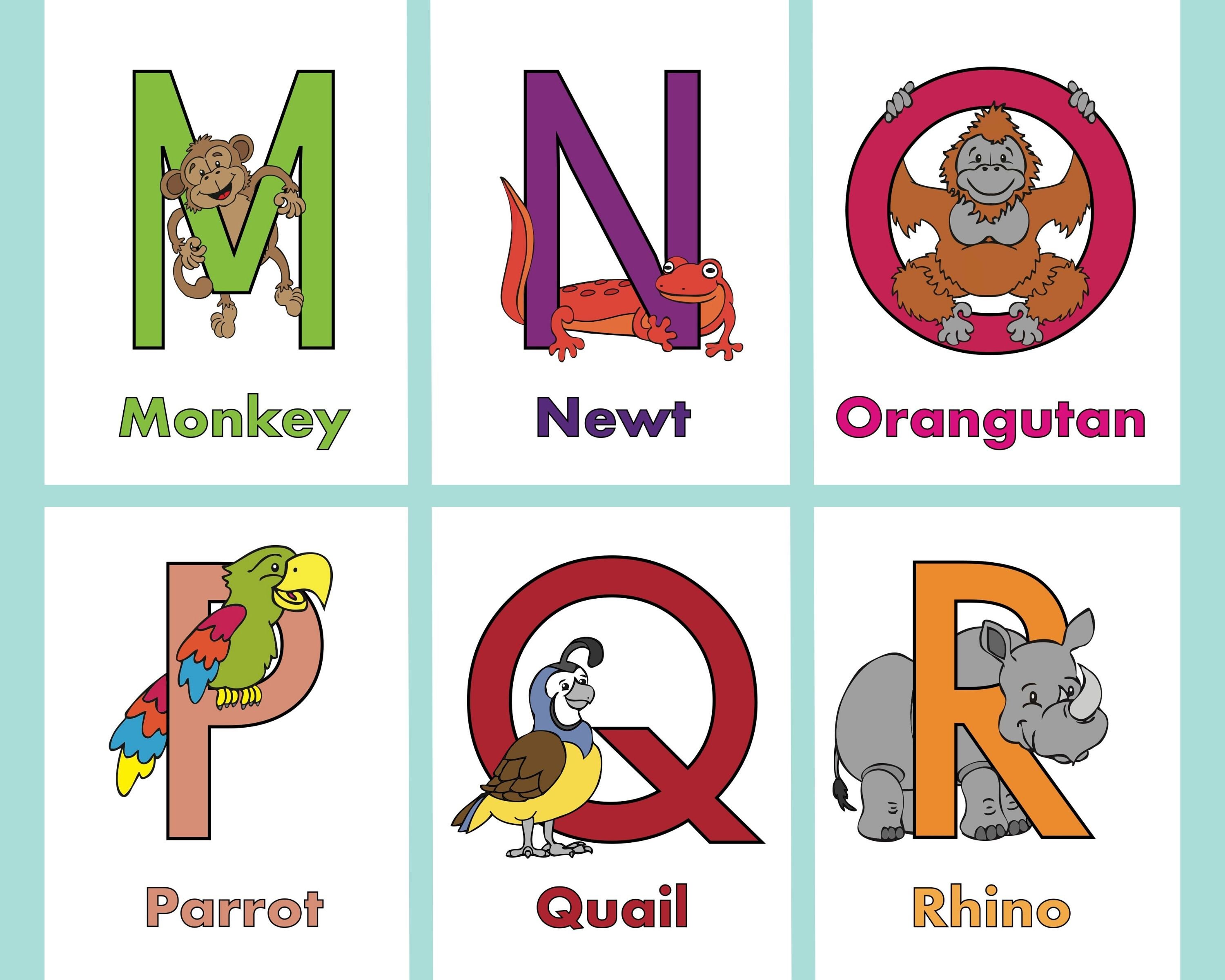 Animal Baby Art Print Alphabet Art Nursery Wall Art - Etsy