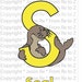 S is for Seal | Abcs Coloring Page | Alphabet | Printable Digital ...
