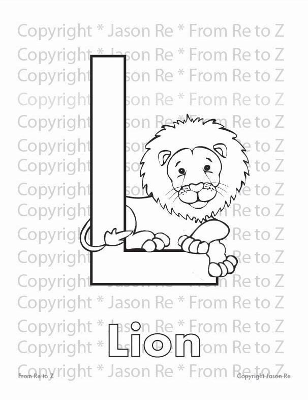 L is for Lion | Abcs Coloring Page | Alphabet | Printable Digital ...