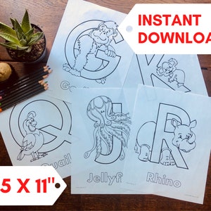 ABC Coloring Book for Children and Adults| Alphabet Animals | Classroom ...