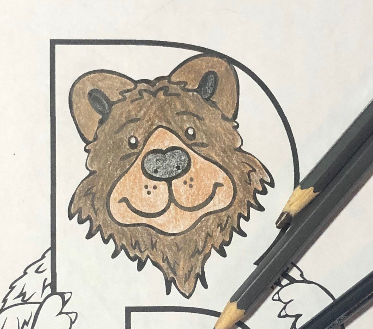 B is for Bear | Abcs Coloring Page | Alphabet | Printable Digital ...