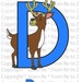 D is for Deer | Abcs Coloring Page | Alphabet | Printable Digital ...