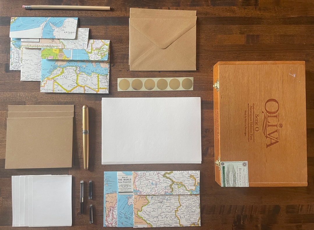 Stationary Box Map Stationary Set - Etsy