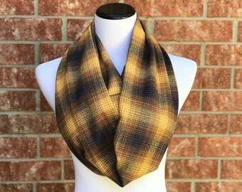 Brown Plaid Scarf - Etsy