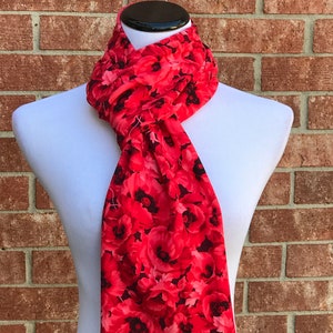 Poppy Scarf Red Poppy Scarf Infinity Scarf Scarf Floral Scarf Mother's ...