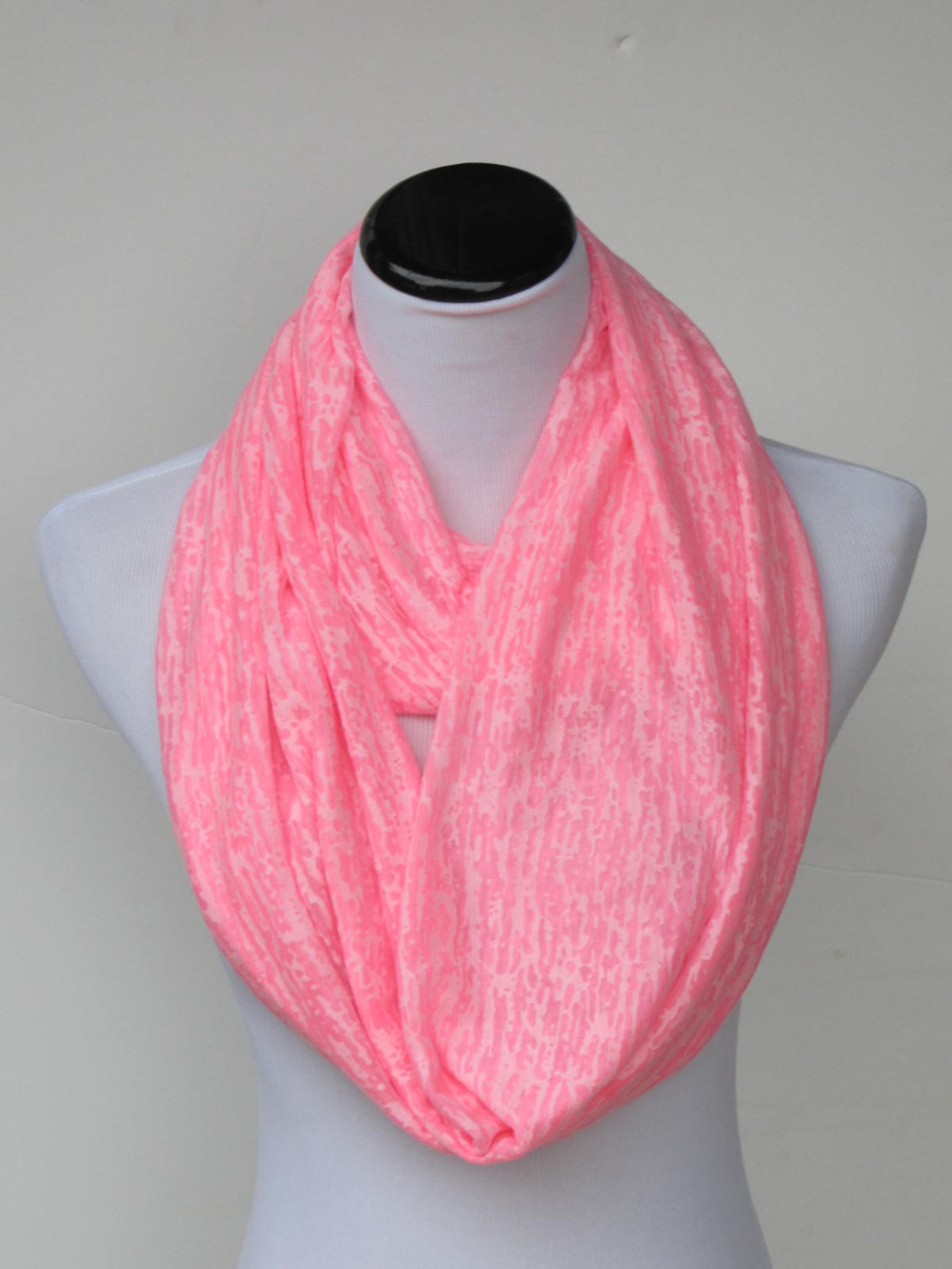 Pink Scarf Super Soft Infinity Scarf Spring Scarf Burnout - Etsy