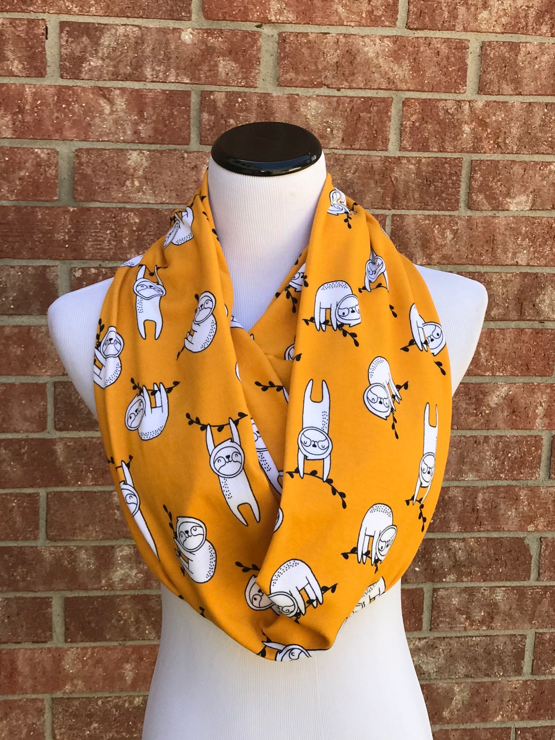 Sloth Scarf Infinity Scarf for Sloth Lovers Loop Scarf Circle Scarf ...