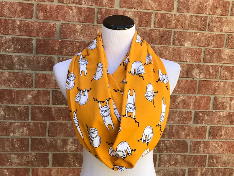 Sloth Scarf Infinity Scarf for Sloth Lovers Loop Scarf Circle - Etsy
